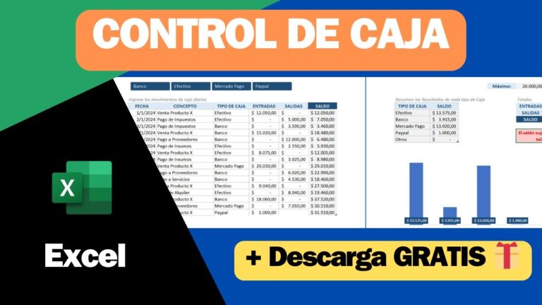 Control de Caja Gratis en Excel: Una Herramienta Optimizada | Actualizado noviembre 2025